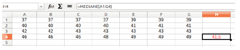Chapitre 18 : Statistiques et tableur